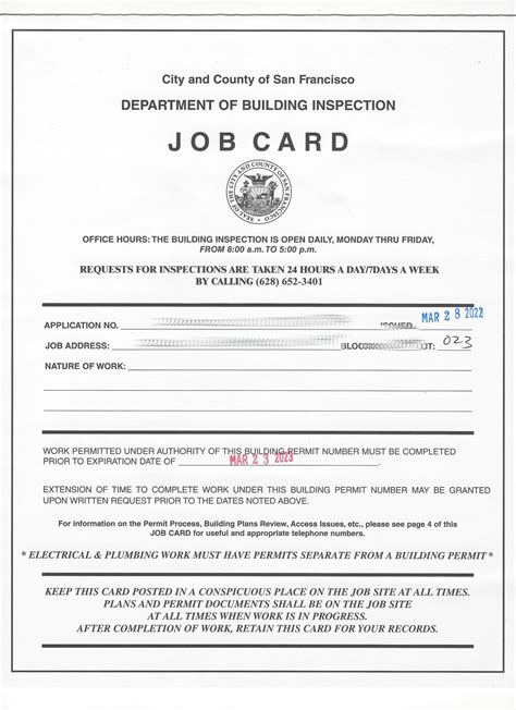 San Francisco Planning Department Permit Forms