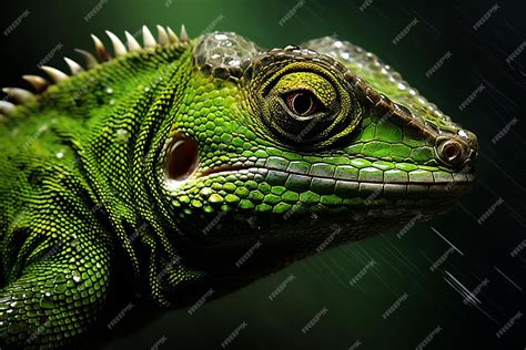 Premium Photo Exploring The Enigmatic World Of The Green Reptile Ar 32