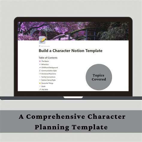 Build A Character Notion Template Notion For Writers Notion
