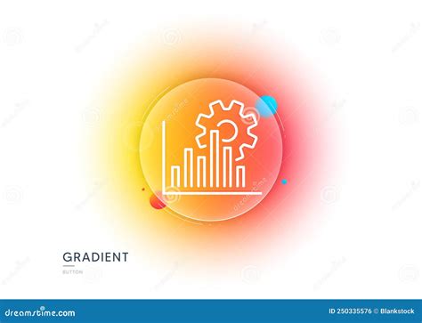 Seo Graph Line Icon Search Engine Optimization Sign Gradient Blur Button Vector Stock