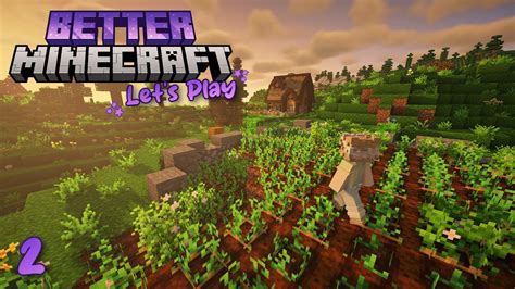 Planting Crop Fields 🥔 Better Minecraft Lets Play Ep 2 Youtube