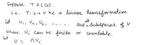 Answered Suppose TE L V Prove The The Intersection Of Every Collection Of Subspaces Of V