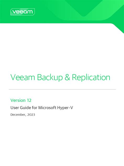 Veeam Backup 12 User Guide Hyperv Download Free Pdf Backup