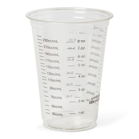 Medline Disposable Plastic Graduated Cold Beverage Drinking Cups Medline