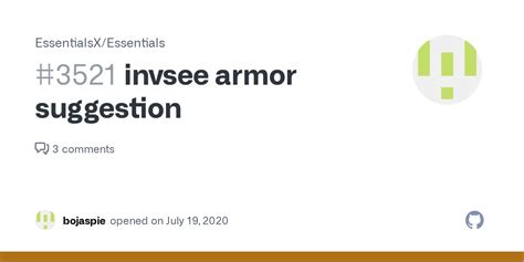 Invsee Armor Suggestion · Issue 3521 · Essentialsxessentials · Github