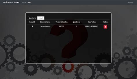 Online Quiz System Using Php With Source Code Sourcecodester
