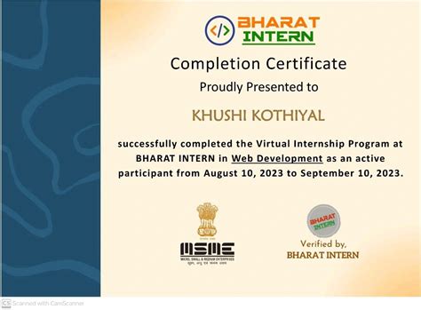 Khushi Kothiyal On Linkedin Bharatintern Webdevelopment