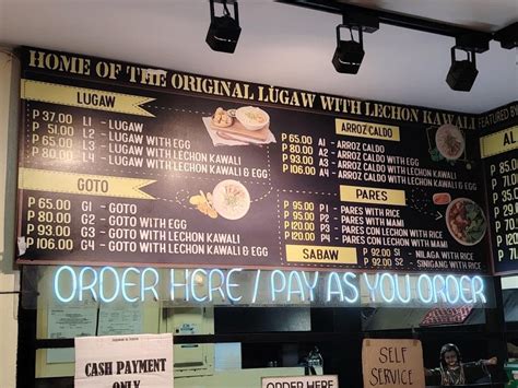 Lugawan Sa Tejeros Menu Updated 2026