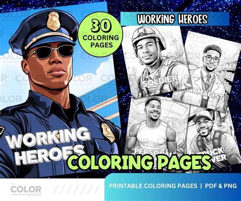 Black Hard Working Men Coloring Pages African American Men Career