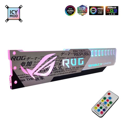 Aluminum Gpu Bracket Aorus 5v3pin Vga Holder Rgb Msi Rog Nvidia A Rgb Horizontal Video Card