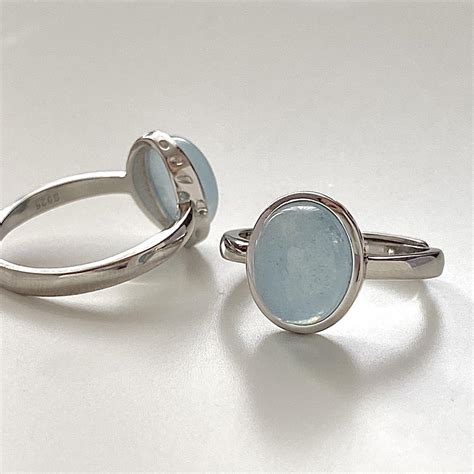 Aquamarine S925 Silver Ring Material 925 Sterling Depop
