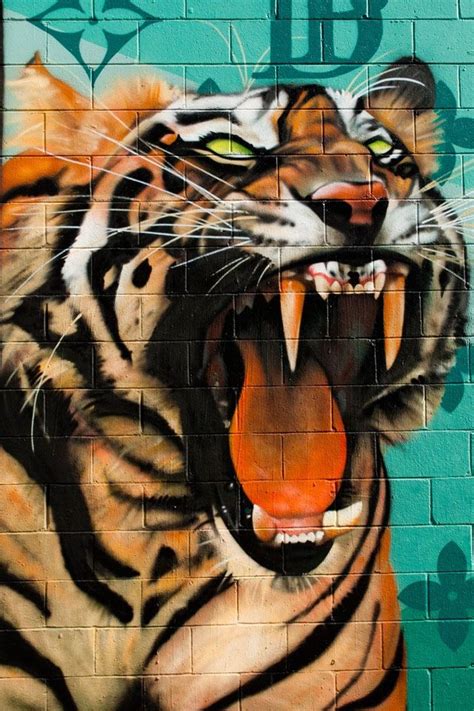 This Pin Is A Really Cool Graffiti Art Of A Tiger My Board