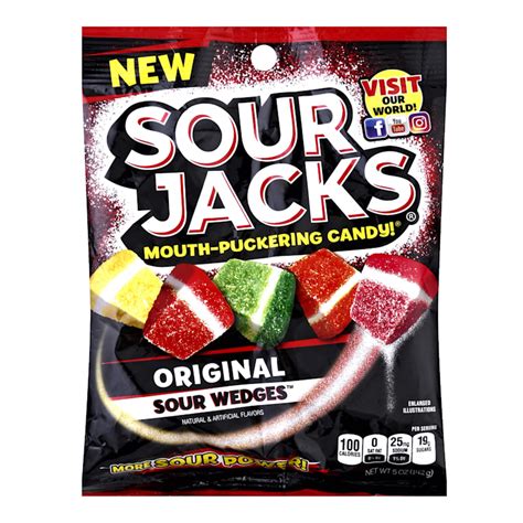 Sour Jacks Original Sour Wedge Candy 5oz