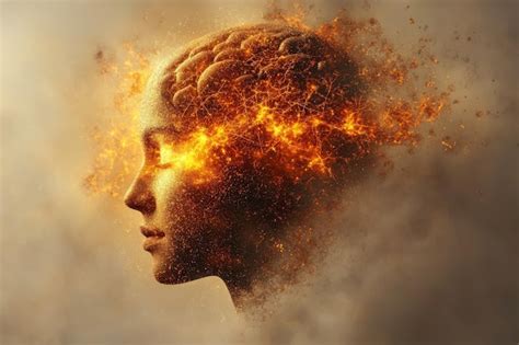 A Person With A Dissolving Head And Glowing Brain Symbolizing The Fragility Of Thought Memory