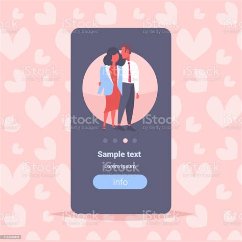 사랑 행복 한 발렌타인 개념 남자 여자 연인 수용 서 함께 남성 여성 만화 캐릭터 전체 길이 마음에 우아한 커플 형성 배경 가족에 대한 스톡 벡터 아트 및 기타 이미지