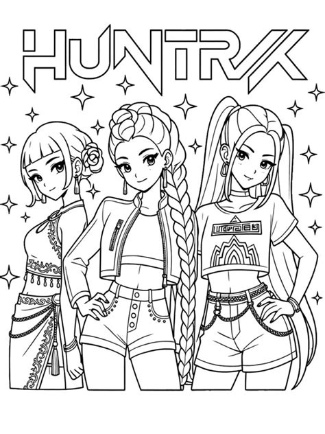 Coloriage Huntrix à Imprimer Gratuit