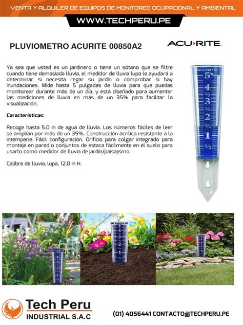 Pluviómetro Acurite 00850a2 Pdf
