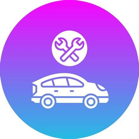 자동차 유지보수 아이콘 프리미엄 벡터