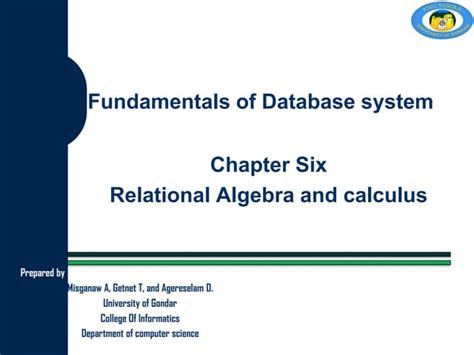 Chapter 6 Relational Algebra And Calculus Pdf