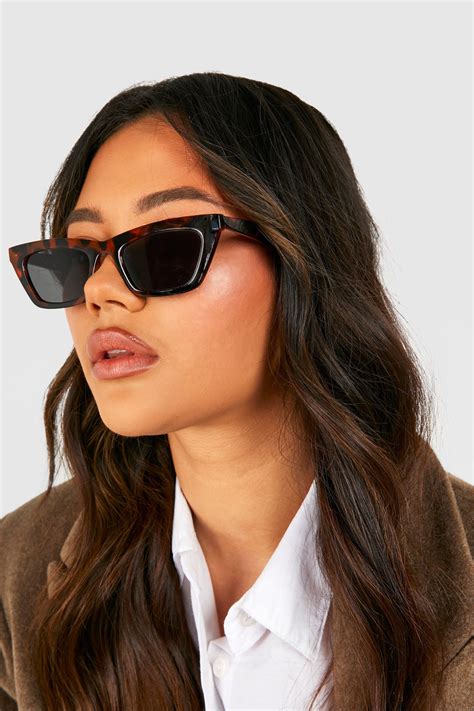 Sunglasses Tortoise Shell Tinted Sunglasses Boohoo