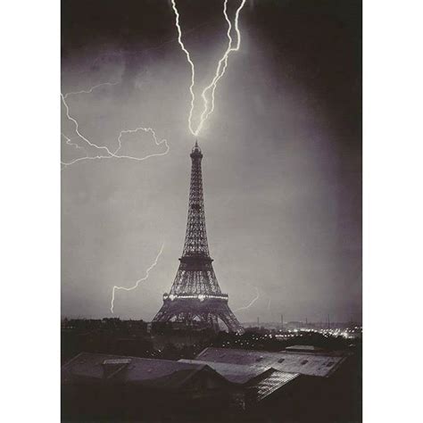 The Eiffel Tower being struck by lightning by Gabriel Loppè