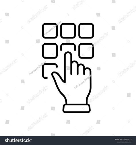 Hand Enter Password On Dial Keypad Stock Vector Royalty Free 2201206115 Shutterstock