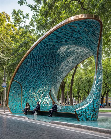 Bus Stop Architecture Bus Stop With Waiting Space Bus Shelters