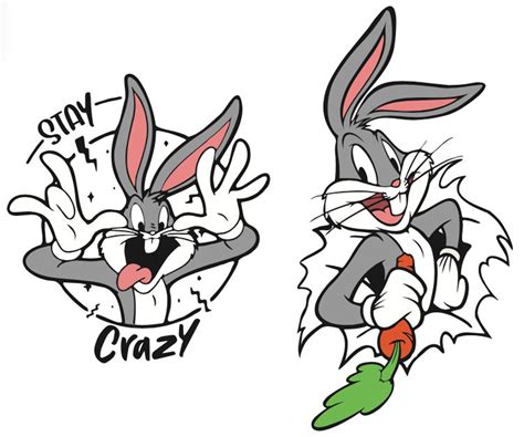 Svg Bugs Bunny Bugs Bunny Vector Stay Crazy Looney Tunes Pdf Bunny Rabbit Etsy