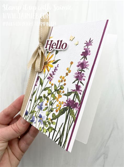 Stampin Up Dainty Flowers Hello Card