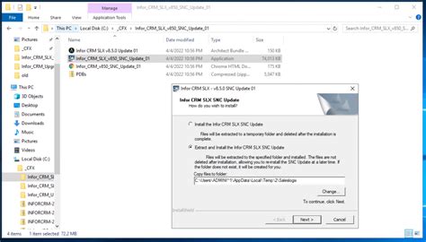 Installing The 8501 Update For Infor Crm Slx Customer Fx