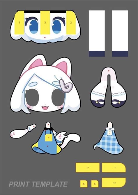 Wasu Art Papercraft Anime Template Anime Paper Craft Cut Out Free