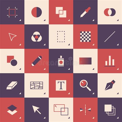 Abstract Graphic Design Toolbar Pattern Stock Illustration