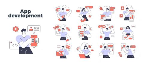 Premium Vector Digital Programming Smartphone Application Development User Interface Design