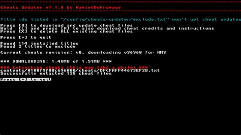 Switch Cheats Updater Gamebrew