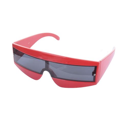 Sci Fi 80s Visor Wrap Around Sunglasses Robotcyclopslady Gagadaft