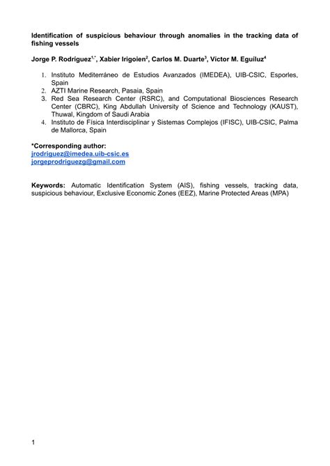 Pdf Identification Of Suspicious Behaviour Through Anomalies In The