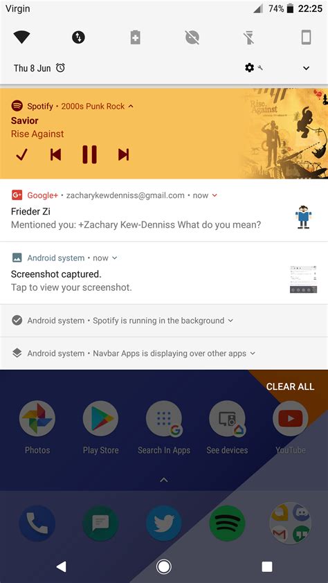 Android O Feature Spotlight Ongoing Media Notifications Are Now Colored Based On Album Art