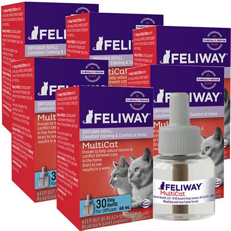 Feliway Multicat Diffuser Refill 48ml 6 Pack