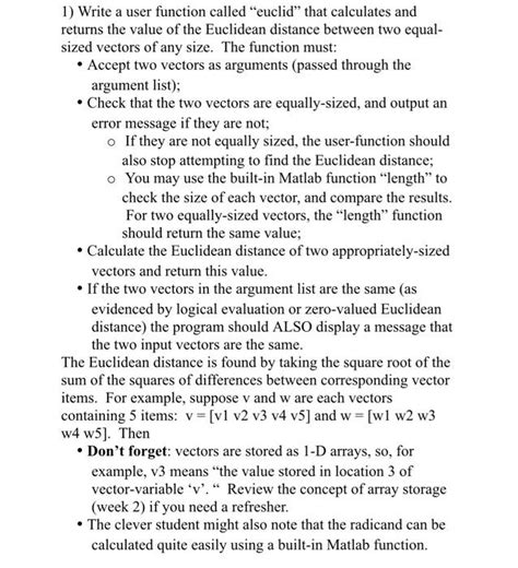 solved 1 write a user function called euclid” that