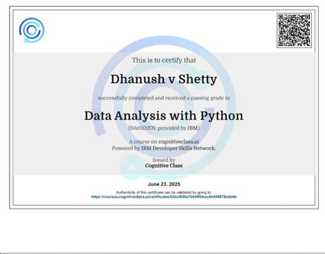 🎓 Excited To Share That Ive Completed The Data Analysis With Python