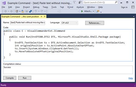 Command And Extension Examples For Visual Commander Making Visual Studio Perfect