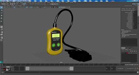 Obd2 Code Reader Yellow Vertical Position 3d Model 34 3ds Blend C4d Fbx Max Ma Lxo
