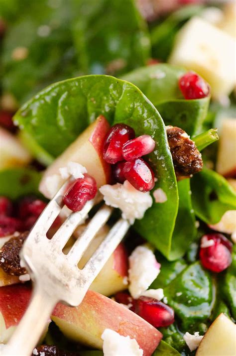 Spinach Pomegranate Salad Recipe