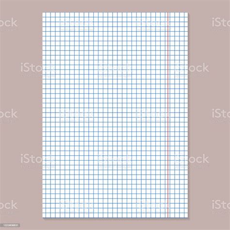 그리드 용지입니다 A4 형식으로 사실적인 빈 줄 지어 종이 시트 색상 그래프가 있는 제곱된 배경입니다 학교 벽지 질감 노트북기하학적 패턴 투명 한 배경에 줄 지어 빈 개념에