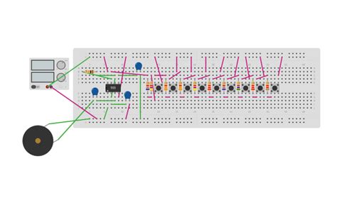 Circuit Design Piano Increible Tinkercad