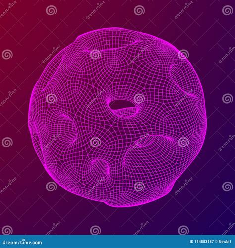 Abstract Vector Wireframe Sphere Stock Vector Illustration Of Orbit