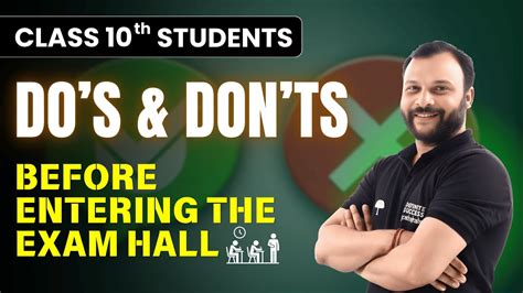 📢 Class 10 Students Dos And Donts Before Entering The Exam Hall