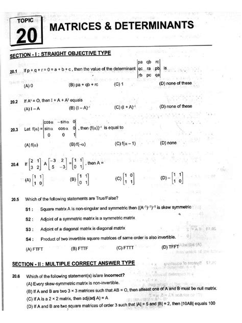 Matrices And Determinants 2 Pdf