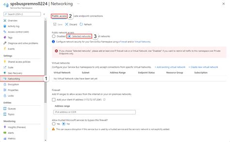 設定 azure 服務匯流排的 ip 防火牆規則 azure service bus microsoft learn