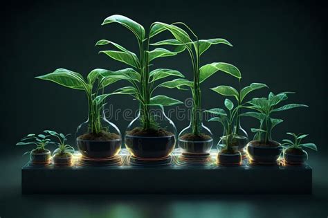 Enigmatic Botanical Illumination Bio Chemistry S Experimental Glow Stock Illustration